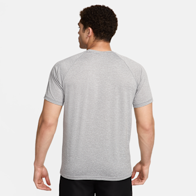 Nike Men's Heathered Short-Sleeve Hydroguard Swim Shirt. Nike.com